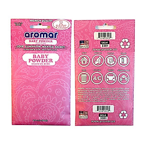 6 Pc Baby Powder Scented Sachet Drawer Bags Large Fresh Scent Air Freshener