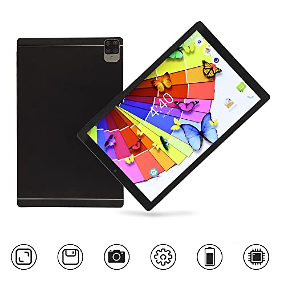 ASHATA 2022 Newest 10Inch 4G Network Tablet, 5G WiFi Tablet for Kids, 6GB RAM 256GB ROM Octa Core CPU IPS Display 3 Card Slots, Capacitive Touch Screen, Easy to Use for Seniors (US Plug)