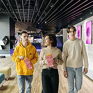 600 Pieces Paper Popcorn Bags 1 OZ - Paper Popcorn Container Concession Stand Supplies Movie Party Supplies Popcorn Holder for Popcorn Machine - RED and White