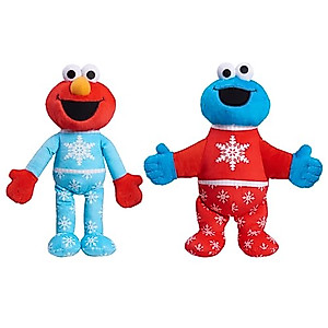 Sesame Street Holiday 15-inch Large Plush Cookie Monster Stuffed Animal, Super Soft Plush, Kids Toys for Ages 18 Month by Just Play
