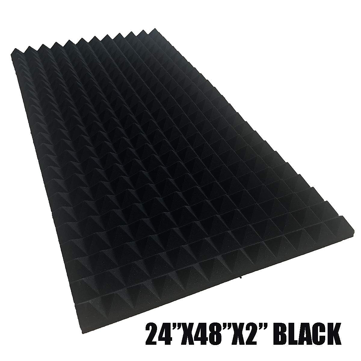 4PACK 48 "X 24 "X 2" Black Acoustic Panels Studio Soundproofing e Tiles,