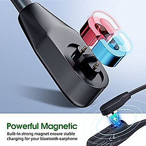 3.3ft & 6ft Shokz Charging Cable [2 Pack Black] aftershokz Headphones Charger Replacement Magnetic Cable for Aeropex AS800, OpenRun, OpenRun Mini, OpenRun Pro, OpenComm Long USB Charge Cord