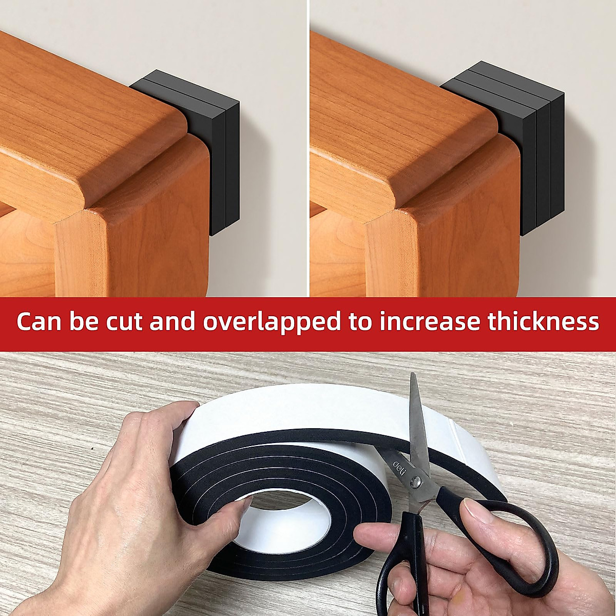 Anti Shake Headboard Stoppers Bed Stopper for Bed Frame Headboard,Anti Vibration Soundproof Pads Furniture Pads,Wall Protector for Headboard,Black