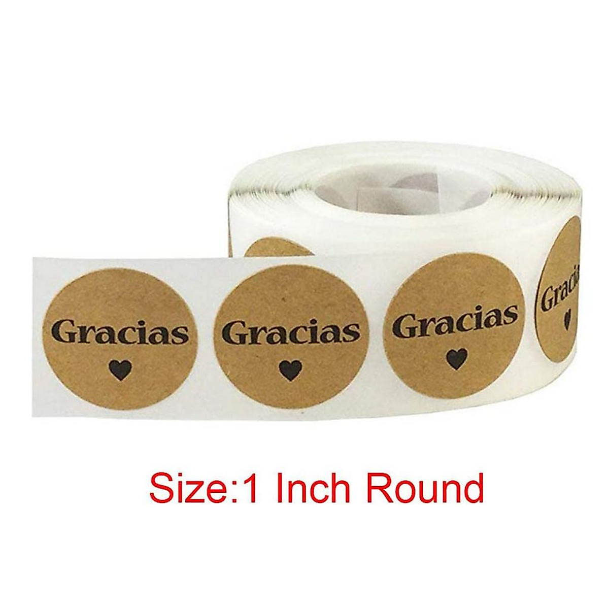 Esquirla Round Paper Spanish Gracias Thank You Stickers Label for Birthday Party