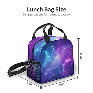 Gtonpum Lunch Bag for Kids, Cute Insulated Lunch Box with Adjustable Shoulder Strap, Reusable Thermal Lunch Tote Cooler Bag with Side Pockets for Girls Adult Women School Work Outdoor (Dragonfly)