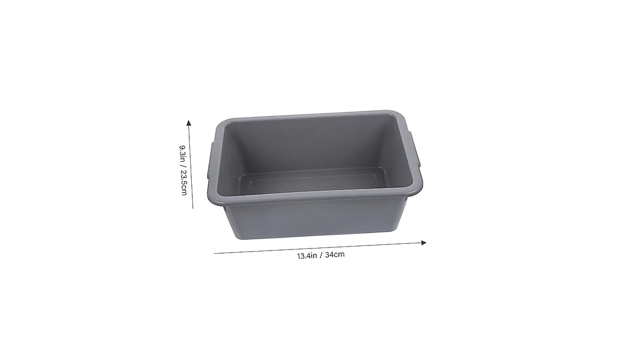 CAXUSD White Plastic Wash Basin & Storage Bins for Restaurants