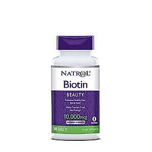 Natrol Biotin Tablet 10000 mcg, 100 Count (Pack of 1)