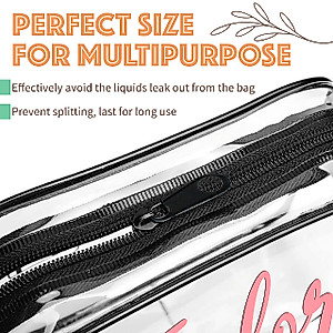 Zexpa Apparel Personalized Clear Toiletry Bags Customized Waterproof Easy Security Access Cosmetic Case With Zipper Clouser Font & Color options