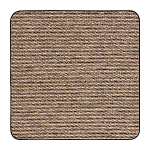 House, Home and More Skid-Resistant Carpet Indoor Area Rug Floor Mat - Black Ripple - 3 Feet X 3 Feet