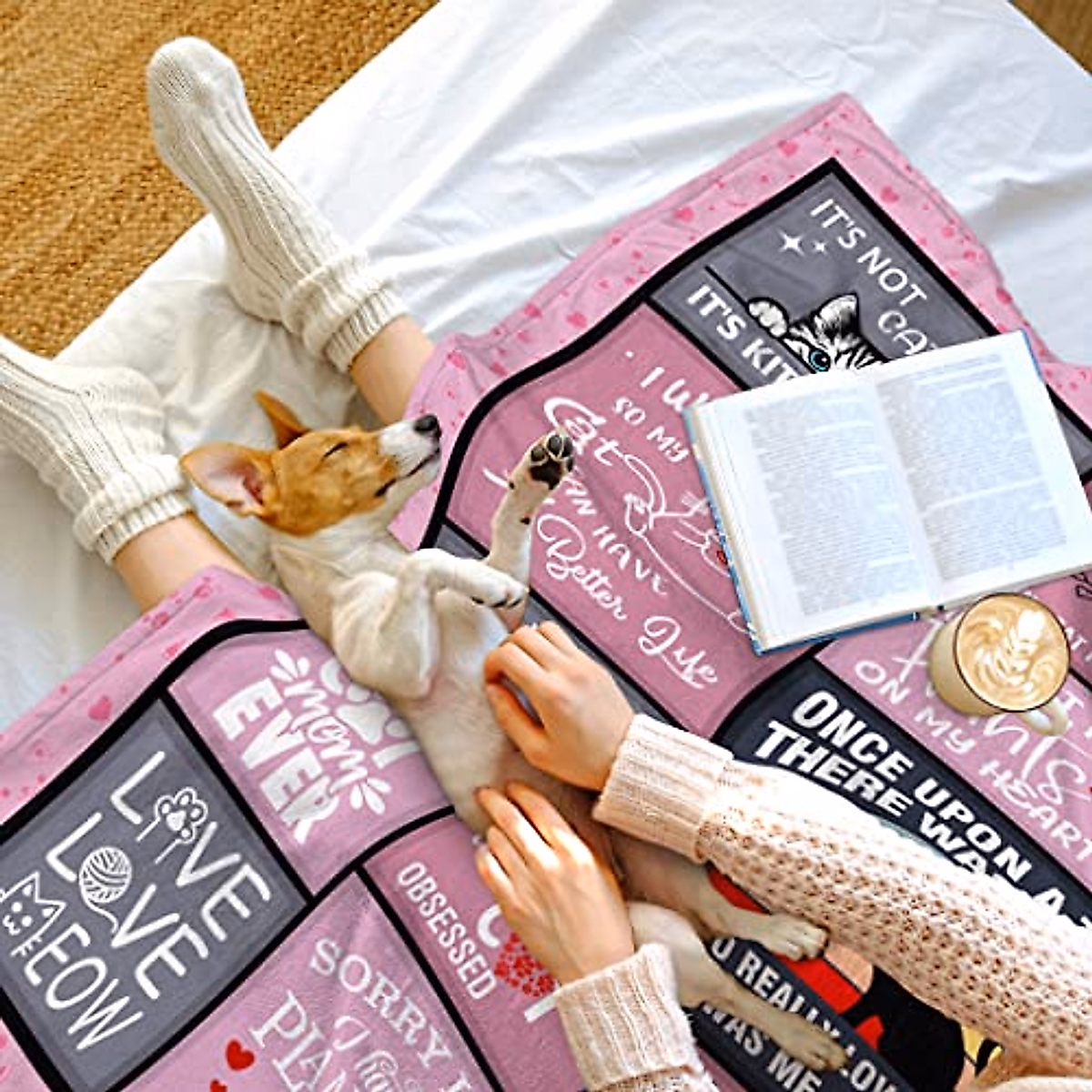 Cat Gifts for Cat Lovers, Cat Lover Gifts for Women, Gifts for Cat Lovers Blanket 60" X 50", Cat Lover Gifts, Cat Lover Gifts for Girls, Cat Mom Gifts for Women, Cat Gift Ideas for Birthday Christmas