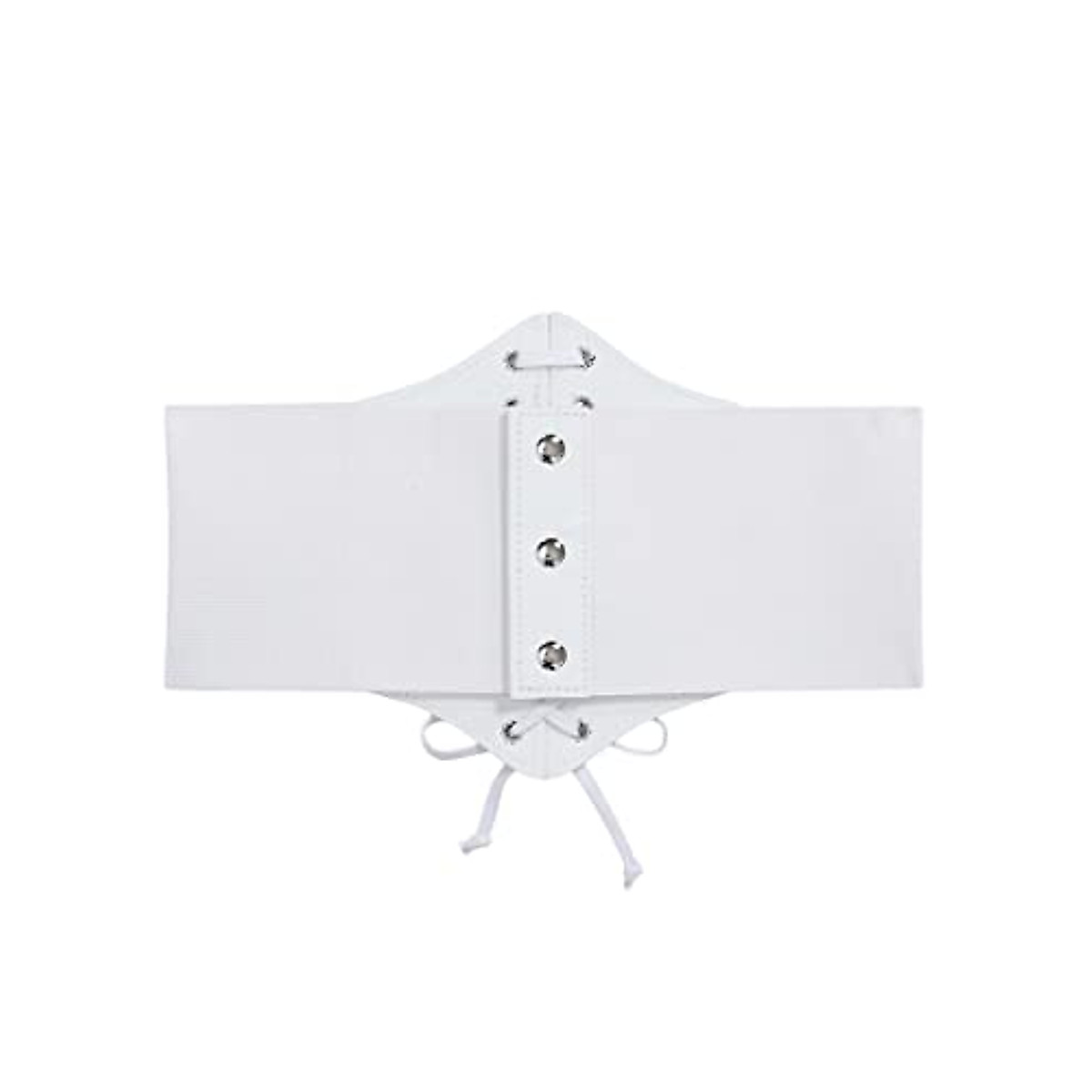KOJOOIN Women's Corset Waist Belt Leather Underbust Corset Belt for Dresses White 2XL