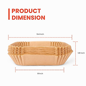 Air Fryer Disposable Paper Liners - 100 Pieces Square Non Stick Parchment Airfryer Filter Liner Basket Sheets 8 Inch for Baking & Oil Proof, Blue, 6