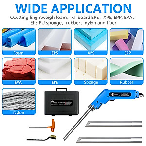 Hot Knife Foam Cutter, Electric Hot Knife Foam Cutting Tool Styrofoam Cutter 200W 110-120V for EPS, XPS, EPP, EVA, EPE, PU, KT Board, Sponge