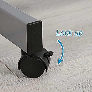 SogesHome Adjustable Drafting Table, Drawing Board Art & Craft Desk Folding Art Desk, with Side Tray, 4 Universal Lockable Casters, White