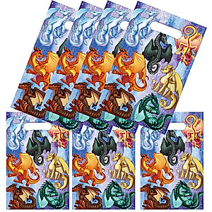 RATHIRA 40 Pack Wings Fire Party Gift Bags Treat Candy Goodie Bags for Dragon Theme Birthday Party Decorations Wings of Fire Dragon Baby Shower Party Supplier