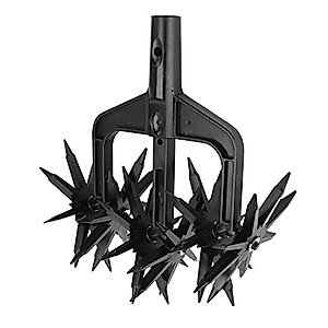 TOPINCN Garden Soil Scarifier, Hand Tiller Garden Claw Tiller 2 in 1 Ventilated Scarifier Soil Lossener Manual Hand Ground Tiller Garden Cultivator Garden Tools