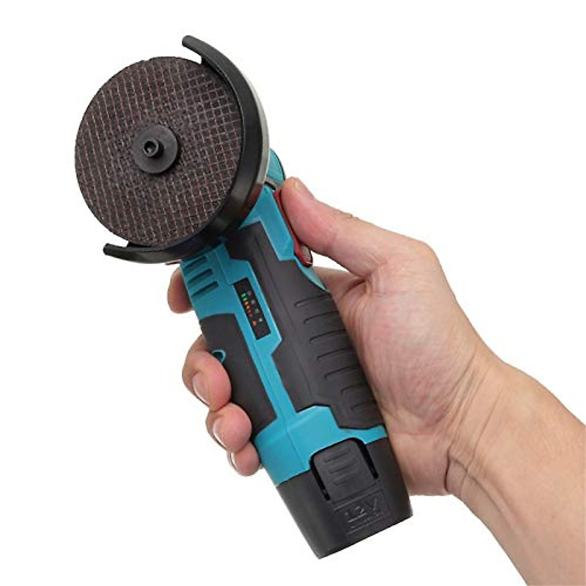 Gtest Mini Cordless Angle Grinder,12V Lithium-Ion Grinding Machine Electric Polishing Cutting Brushless Micro Angle Grinder Power Tool,1 Battery