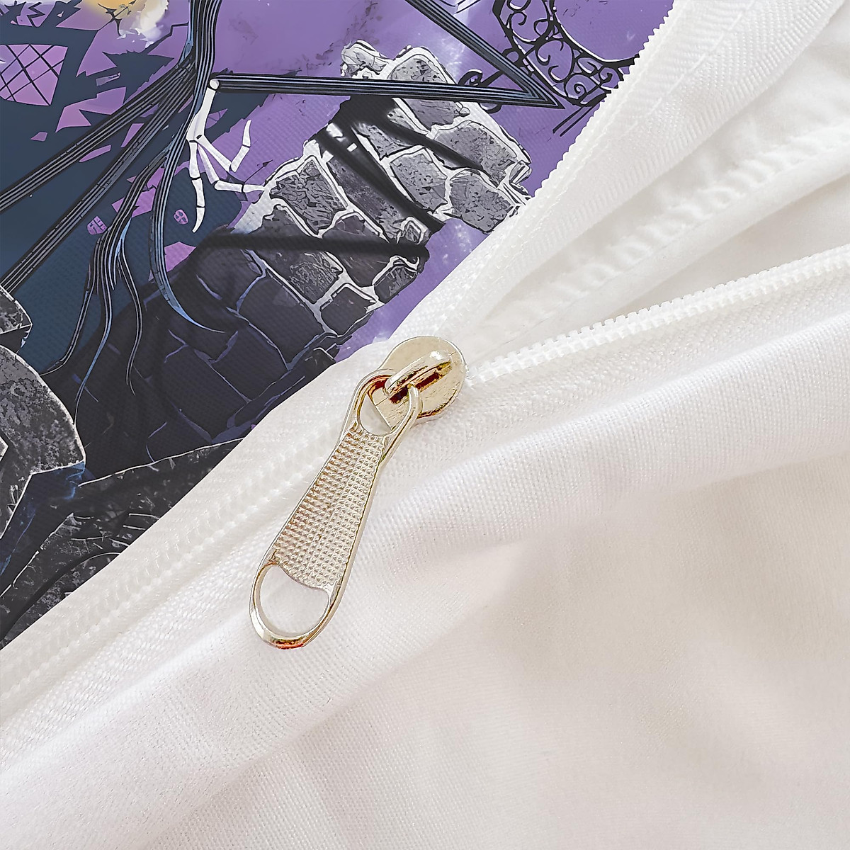 OYUXMAS Nightmare Before Christmas 3D Duvet Cover Set 2 Pieces Set-with 1 Pillowcases 100% Microfiber Soft Comfortable Durable Duvet Cover Bedding Set (Twin Size, No Comforter)