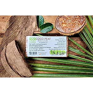 Fjiro Coco | Premium 100% Organic Coconut Coir with Low EC & pH Potting Substrate Soil for Plants | Brick 1.4 lbs