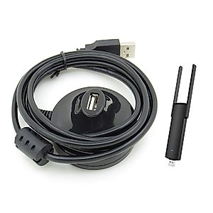USB WiFi Adapter Extension Cable with Pedestal- Desktop Vertical Base Extension Cable Cradle USB2.0 Base Dock Holder for USB WiFi Adapter,Wireless Network Adapter,Antenna