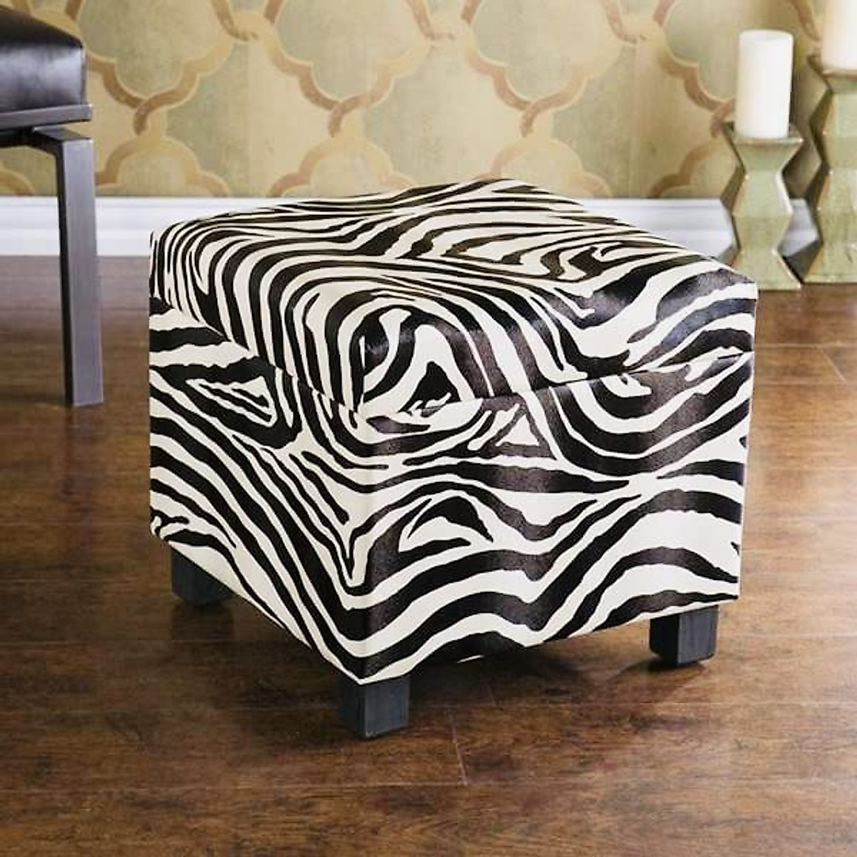 FABRICS FOREVER – Contemporary Faux Leather Collection - Zebra Black White Vinyl Fabric Material Faux Leather Sheets for DIY, Crafts…