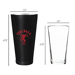 Fireball 2 Piece Boston Shaker Set, LARGE