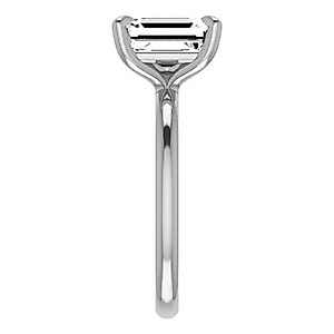 Solitaire Moissanite Engagement Ring Set, 2 CT Radiant Cut Moissanite Bridal Wedding Rings Set for Women, Anniversary/Propose Gifts for Her, VVS1 Colorless, 10K 14K 18K Solid White Gold