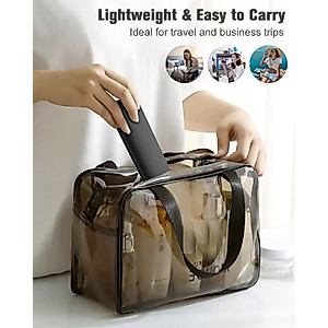 FERYES Large Travel Makeup Brush Holder, Magnetic Anti-fall Out Silicon Portable Cosmetic Face Brushes Holder, Soft and Sleek Makeup Tools Organizer for Travel- (8.27 * 2.36 * 1.57)