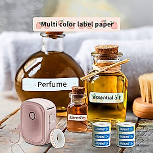 JADENS L12 Label Maker Tape, Continous 0.59inx18.04ft Thermal Laminated Waterproof Self-Adhesive Multipurpose Labeling Tape Replacement, 3 Pack(Patterned), not Compatible with D110