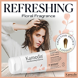 KAMEDIS Moisturizer Scalp Leave-On Botanical Lotion. For Dandruff, Dry, Itchy, Flaky, Seborrheic Dermatitis, Psoriasis and Sensitive Scalp Skin. Over-Night Head Mask, Parabens Free. 3.38 Fl Oz.