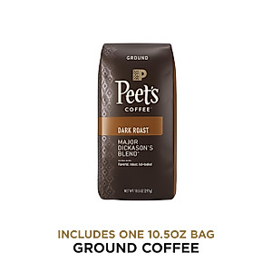 Peet's Major Dickason's Blend Ground Dark Roast Coffee, 10.5 oz Bag