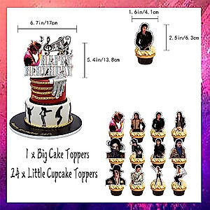 Singer Party Decorations Music Birthday Party Supplies with Happy Birthday Banner, Cake Topper , Balloons for Rock Singer Theme Birthday Party Decorations