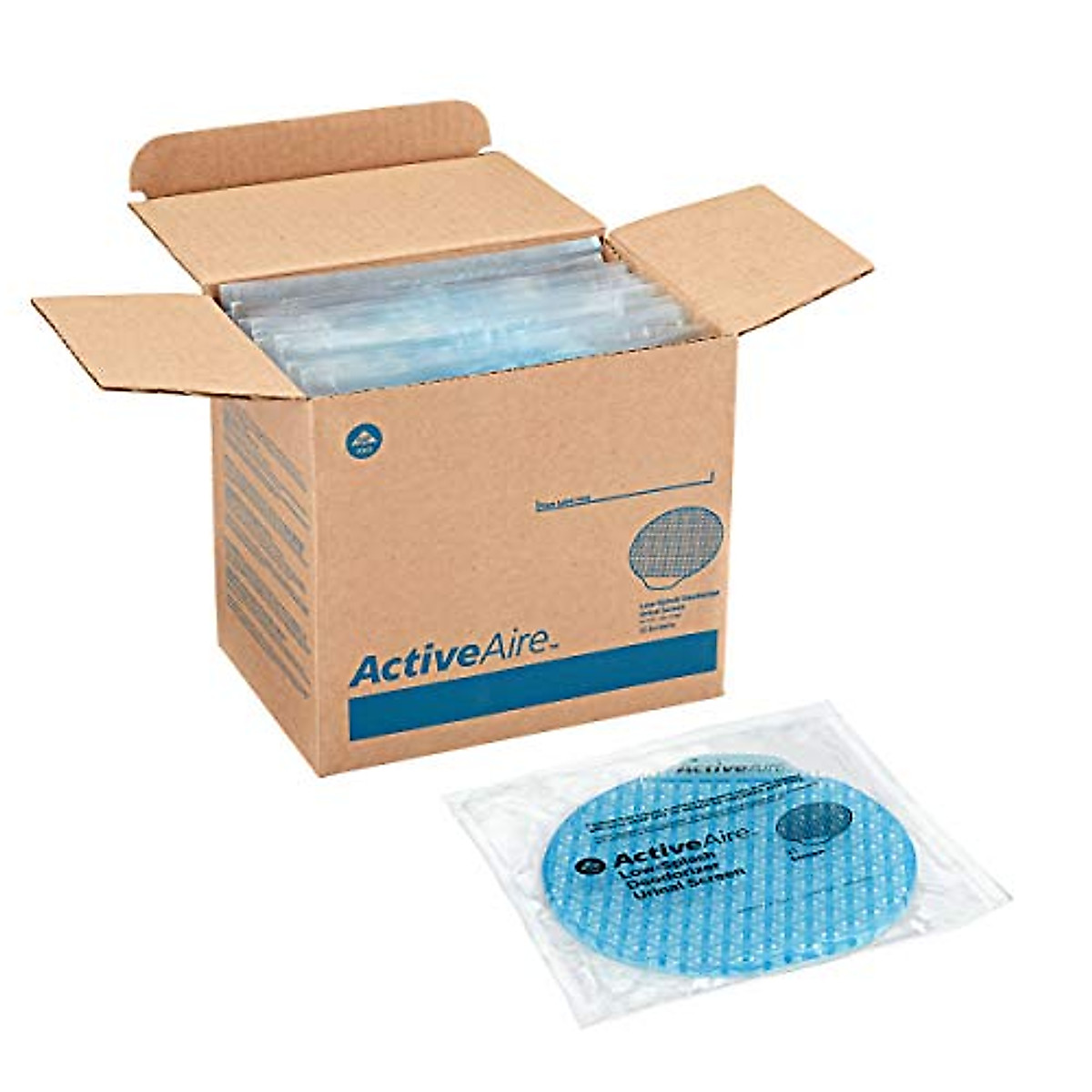 ActiveAire Low-Splash Deodorizer Urinal Screen by GP PRO (Georgia-Pacific), Coastal Breeze, 48260, 12 Screens Per Case