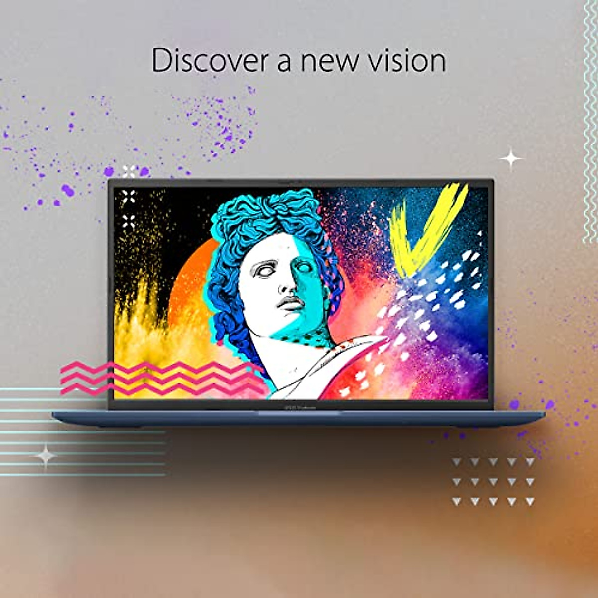 ASUS VivoBook 17X Laptop, 17.3” FHD Display, AMD Ryzen 7 5800H CPU, AMD Radeon Graphics, 8GB RAM, 512GB SSD, Fingerprint Sensor, Windows 11 Home, Quiet Blue, S1703QA-DS71