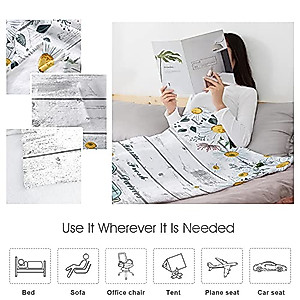 Truck Daisy Flower Throw Blanket 50" x 60", Lightweight Soft Bed Blanket for Bedroom Living Rooms, Cozy Fleece Comfy Microfiber Throw Blankets for Couch Sofa, Wild Floral Fresh Design Farmhouse Plank