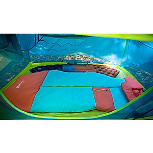 ust monarch sleeping bag with temp control, heavy duty construction, pillow option and carry case for camping, hiking, backpacking and outdoors - regular