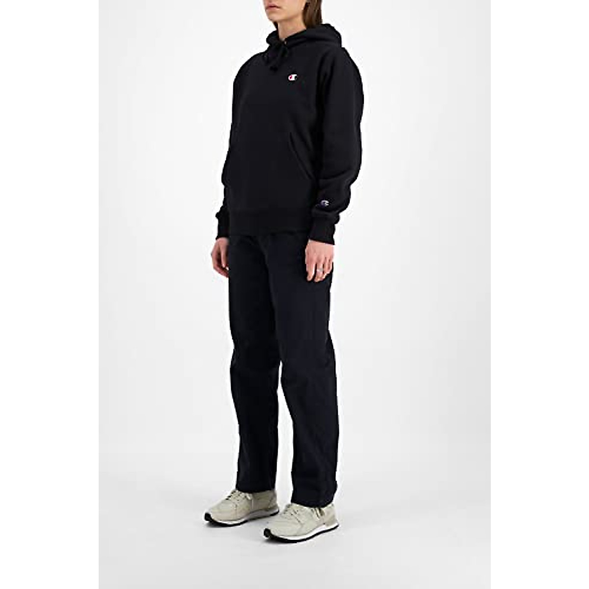 Champion mens Reverse Weave Pullover, Left Chest C Hoody, Black-y06145, Medium US