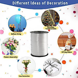 500 Yard Premium White Curling Ribbon, Curling Ribbon for Crafts,Curling Ribbon for Gift Wrapping, Balloon Ribbon, Balloon String, for Party Birthday Wedding Decoration, Art Crafts, Florist Flower