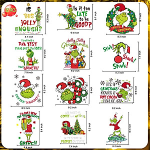 GYGOT 12 Sheets Christmas Iron On Transfers for T-Shirts,Christmas Heat Transfers Vinyl,Ready to Press Decals for T-Shirts Clothing DIY Crafts (Christmas)