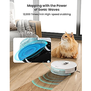 Lefant N3 Robot Vacuum and Mop Combo, Precision Mapping with Lidar & dToF Sensors, Max 4000Pa Suction, Ultrasonic Carpet Detection, Robotic Vacuum Cleaner with Sonic Mopping, WiFi/App/Alexa Control