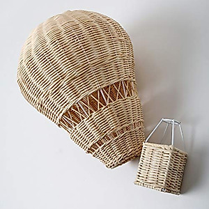 xiuersty Rattan Hot Air Balloon Wall Decor Woven Wall Hanging Hot Air Balloon for Kids Room Art Photography Apartment Dorm Room Backdrop Pendant Decoration