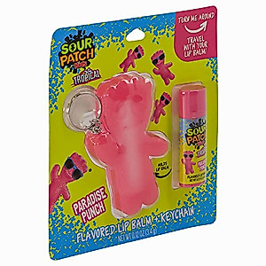Taste Beauty Sour Patch Kids–Flavored Lip Balm and Keychain Holder, (Flavor), 2-Piece Set