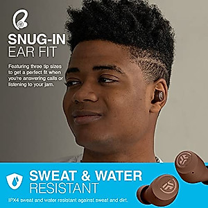 JLab Go Air Tones, True Wireless Earbuds Designed with Auto On and Connect, Touch Controls, 32+ Hours Bluetooth Playtime, EQ3 Sound, and Dual Connect, Natural Earthtone Color (4625 W)