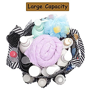 Mesh Shower Caddy Portable for College Dorm Room Essentials, Hanging Collapsible Large Shower Tote Bag Basket Toiletry Organizer with Key Hook for Bathroom Accessories