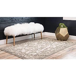 Unique Loom Outdoor Botanical Collection Area Rug (4' x 6' Rectangle, Brown)