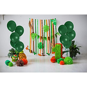 Treasures Gifted 36 Count Pine Green Latex Balloons - 12 Inch Round, Premium Latex, Durable, Versatile, Luxurious Color - Perfect for Birthday, Baby Shower - Children & Babies, Unisex