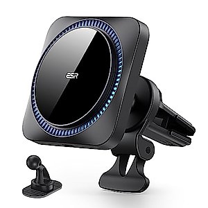ESR for MagSafe Car Mount Charger with CryoBoost, Magnetic Wireless Car Charger Compatible with MagSafe Car Charger, for iPhone 15/14/13/12, Fast Phone Cooling Charger