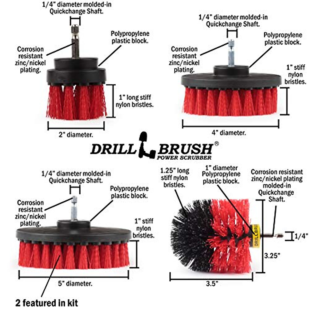 Cleaning Supplies - Drill Brush - Bird Bath - Gnome - Gargoyles - Garden Statues - Outdoor Water Fountain - Headstones - Granite Cleaner - Hard Water Stain Remover - Scrub Brush Kit - Grout Cleaner