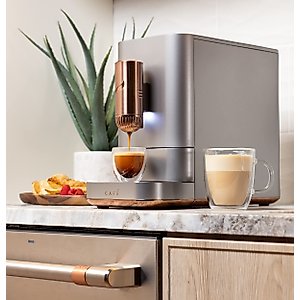 Café Affetto Automatic Espresso Machine | Brew in 90 Seconds | 20 Bar Pump Pressure for Balanced Extraction | Five Adjustable Grind Size Levels | WiFi Connected for Drink Customization | Steel Silver