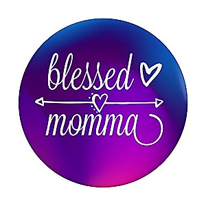 Blessed Momma Hearts and Arrow for Proud Moms and Mothers PopSockets PopGrip: Swappable Grip for Phones & Tablets